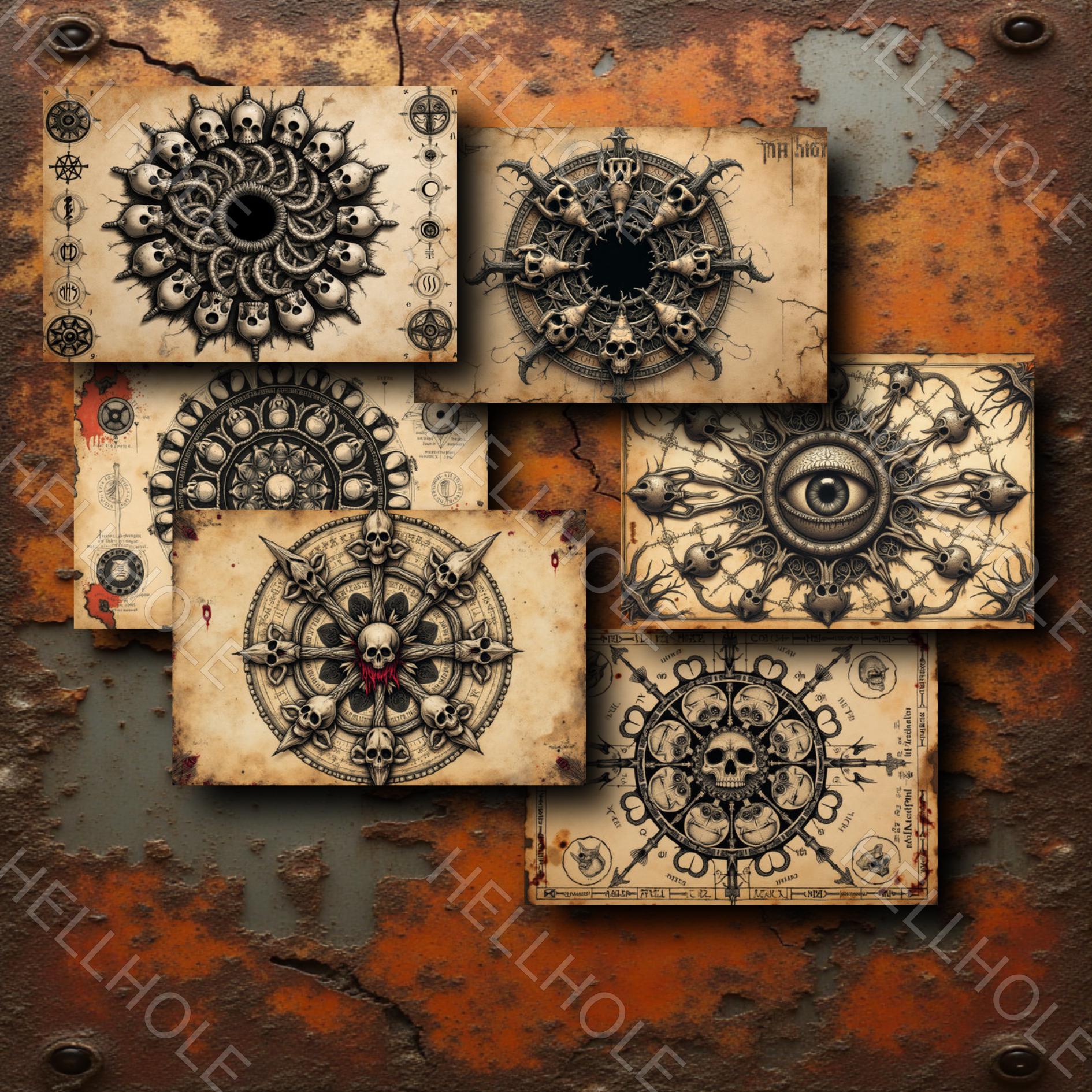 Cursed Seal Illustrations: Occult Sigil Clipart Bundle (digital ...