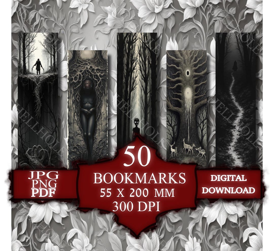 Dark Fantasy Bookmarks Set – 50 Spooky & Enchanting Page Markers ...
