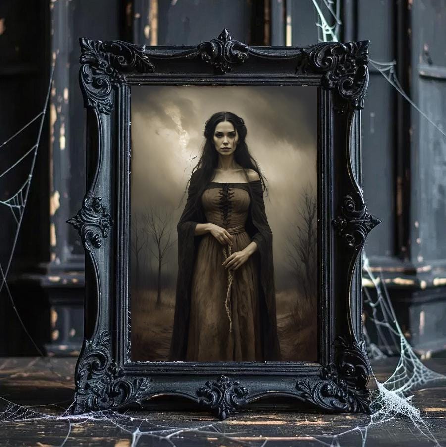 Creepy Vintage Portraits: Eerie Halloween Art Prints for the Witchy ...