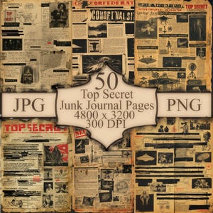 Top Secret Document Art Pack: 50 Classified Designs for Mystery Crafts ...