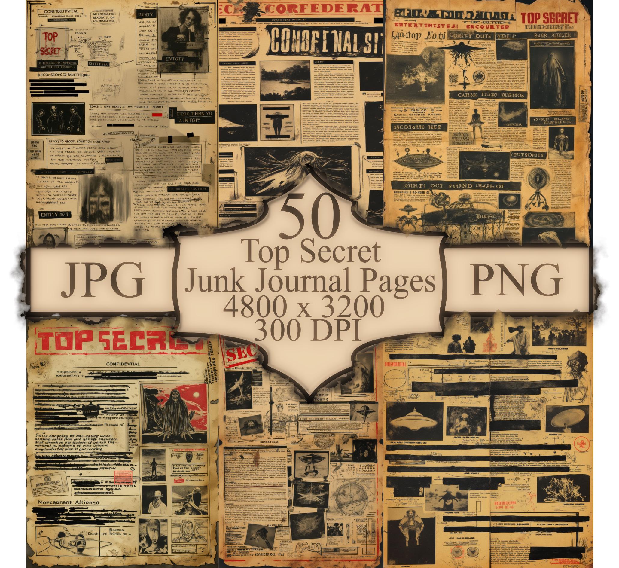 Top Secret Document Art Pack: 50 Classified Designs for Mystery Crafts ...