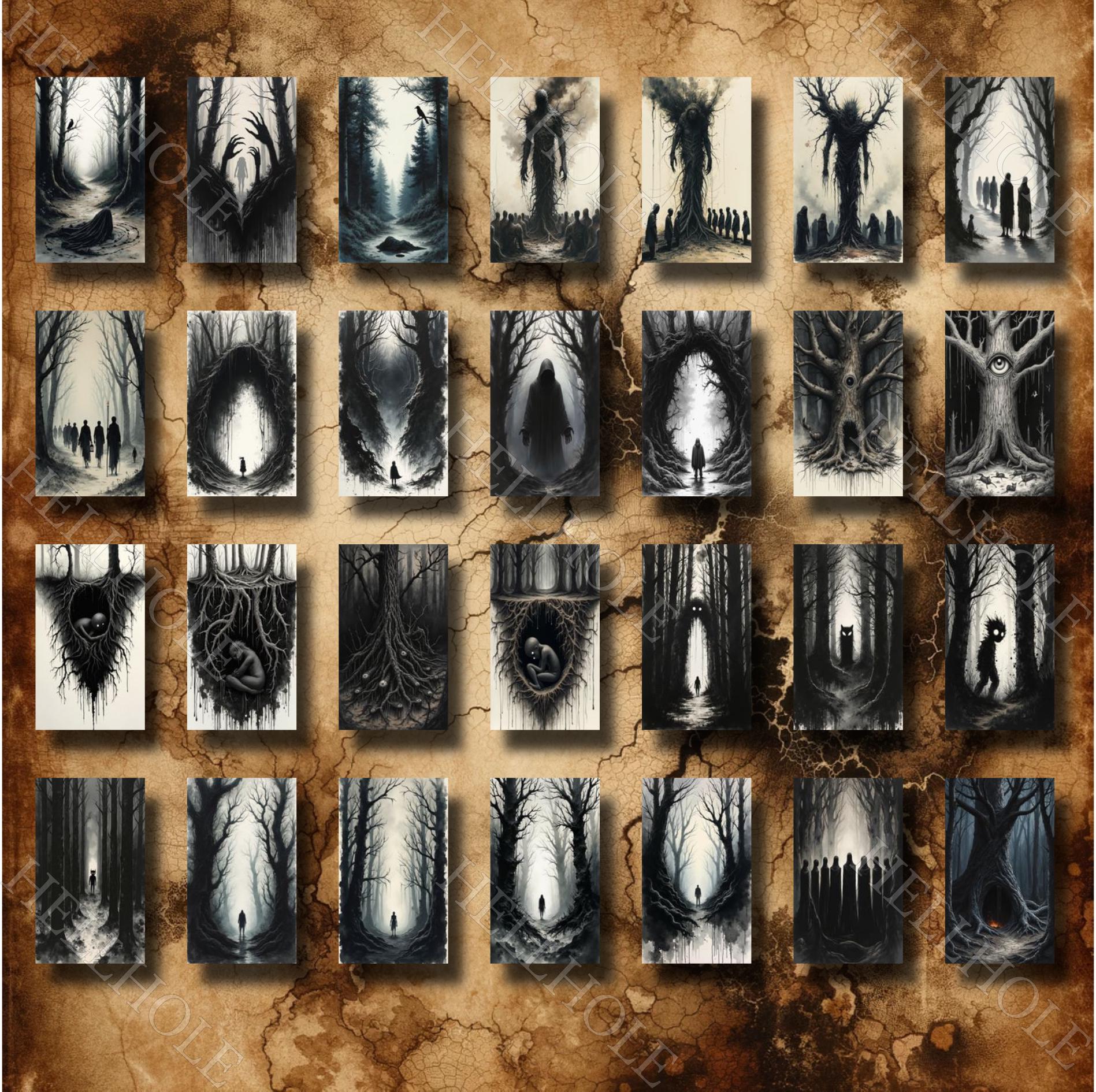 50 Cursed Forest Art Prints, Gothic Horror Decor (digital Download) - Etsy