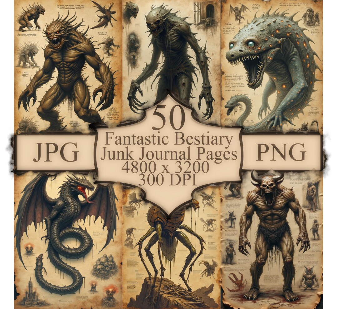 Fantasy Bestiary Art Pack – 5 Illustrations of Mythical Beasts ...