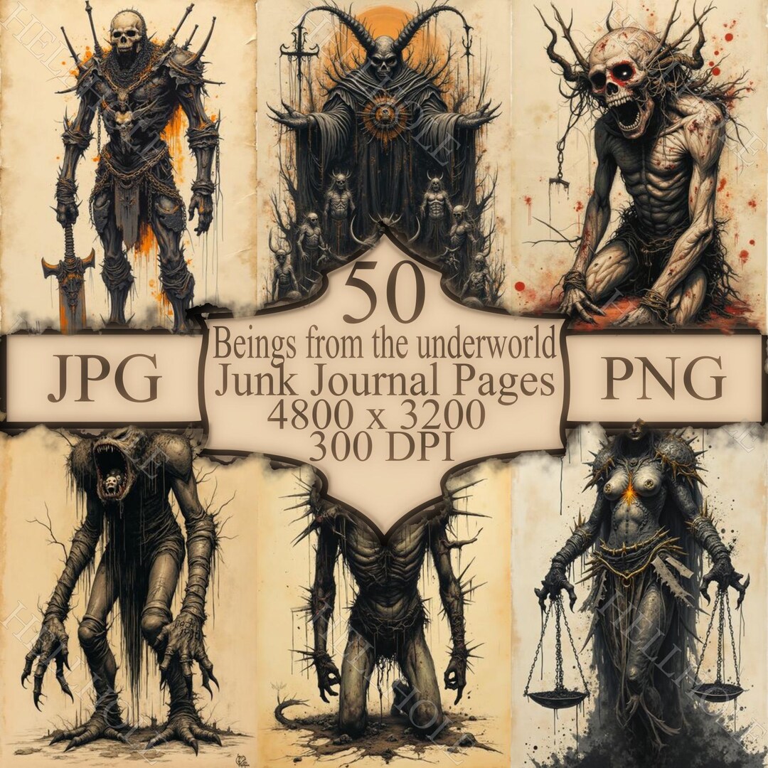 Gothic Horror Art Bundle: Macabre Creatures of the Abyss (digital ...
