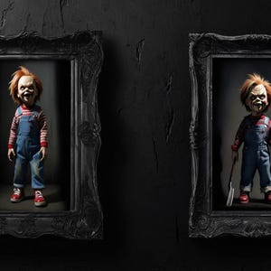 Chucky Wall Art Set Horror Movie Art Prints Featuring Killer Doll ...