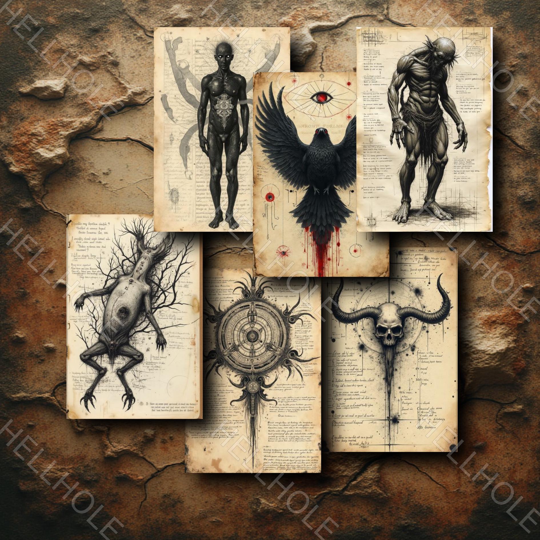 Occult Journaling Pages: Ancient Ritual Symbols, Esoteric Diagrams (PDF ...