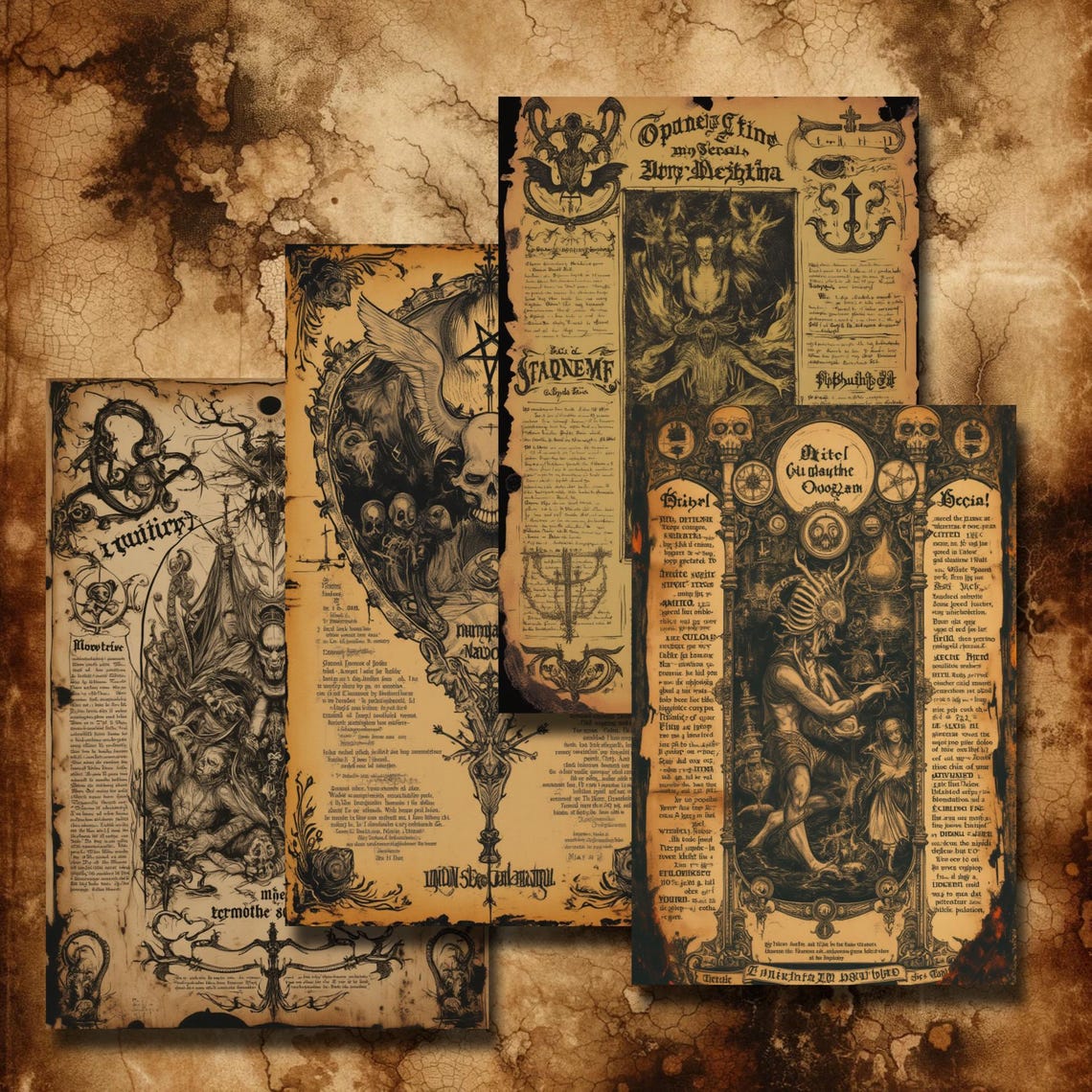 Satanic Bible Art: 50 Sinister Illustrations for Gothic Journals ...