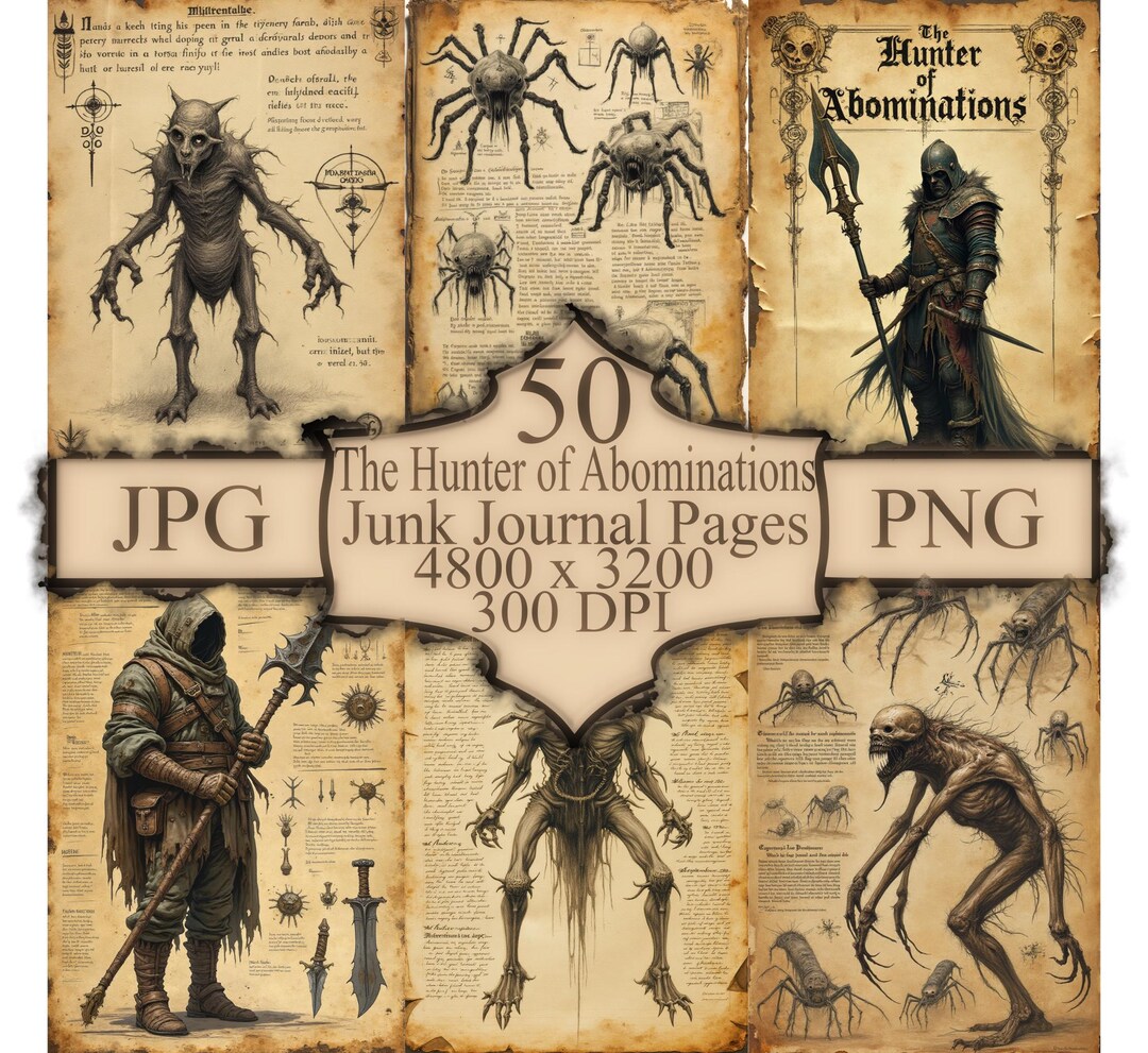 Dark Fantasy Art: 50 Hunter of Abominations Illustrations (digital ...