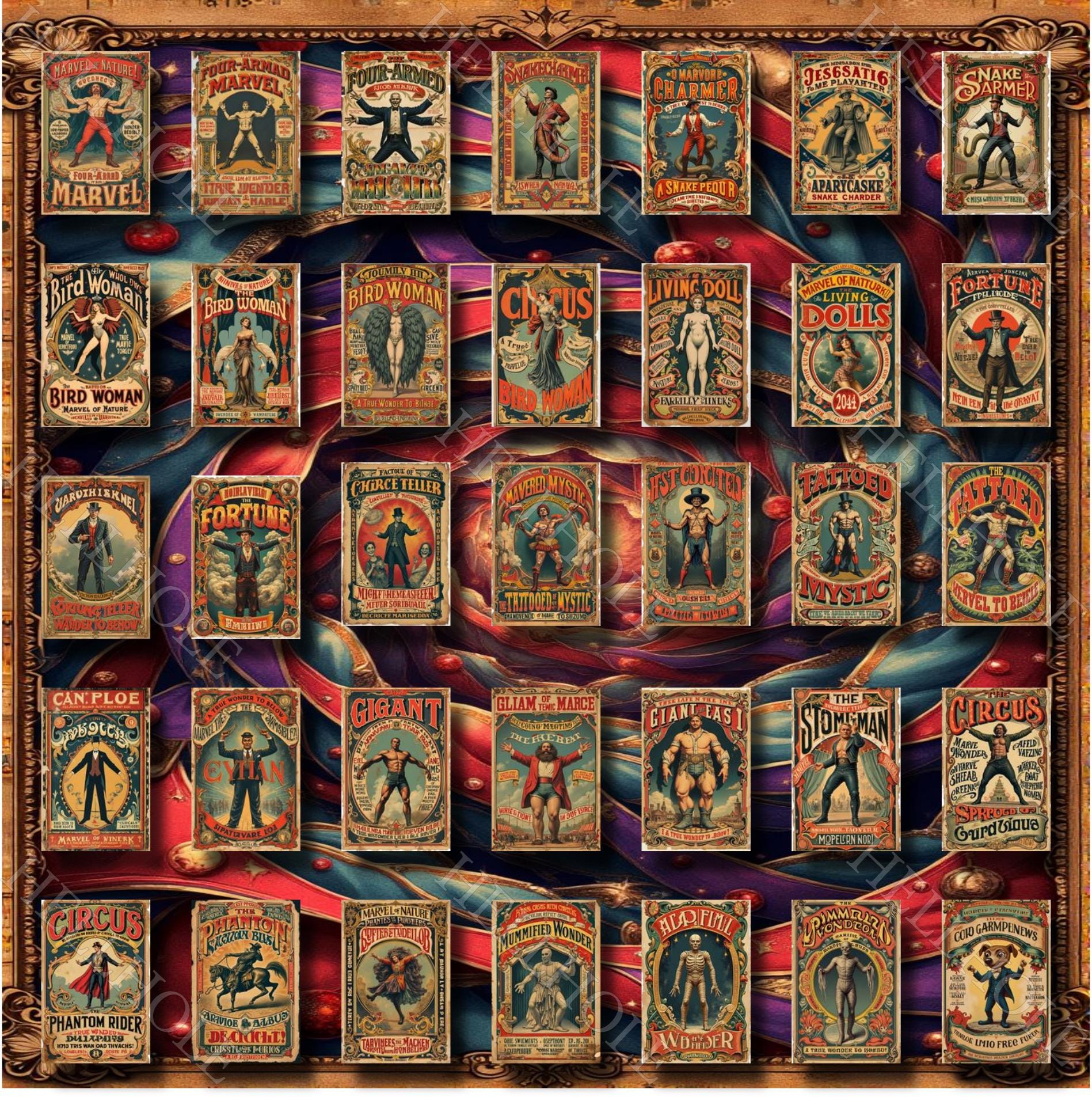 Vintage Circus Poster Bundle: Carnival Art Prints (digital Download - Etsy