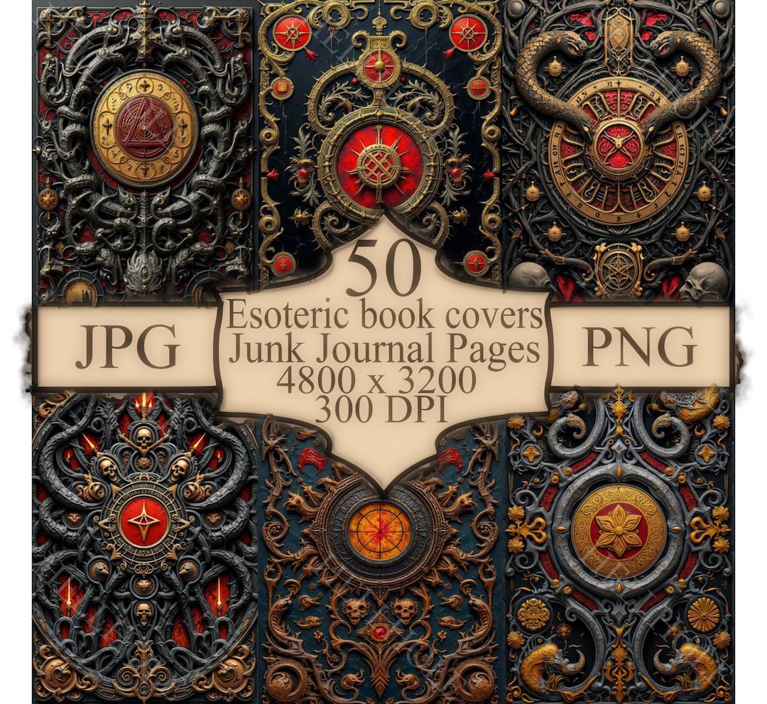Occult Book Cover Art Prints: Esoteric Illustrations for Grimoires ...