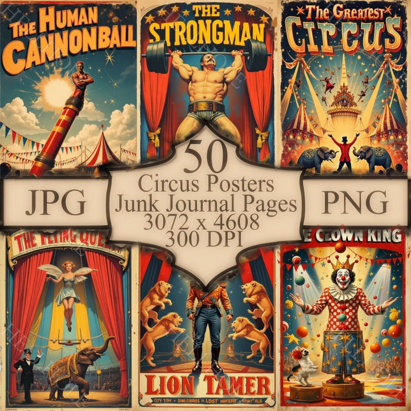 Circus Nostalgia Wall Art - Etsy