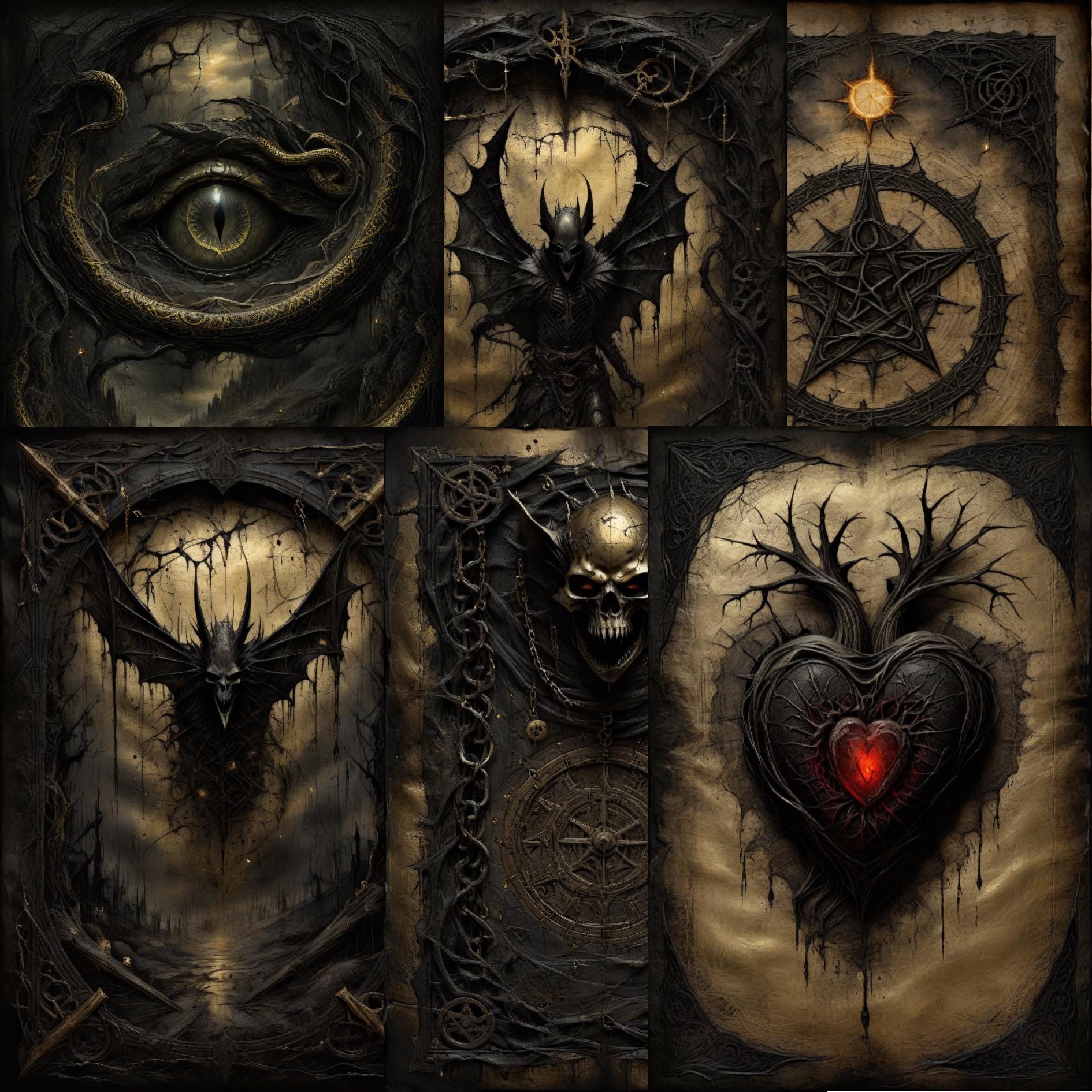 Magical Book Cover Art Pack, 50 Digital Illustrations for Spellbooks ...