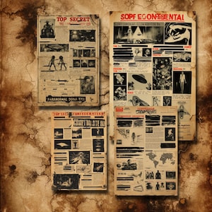 Top Secret Document Art Pack: 50 Spy-themed Designs (digital Download ...