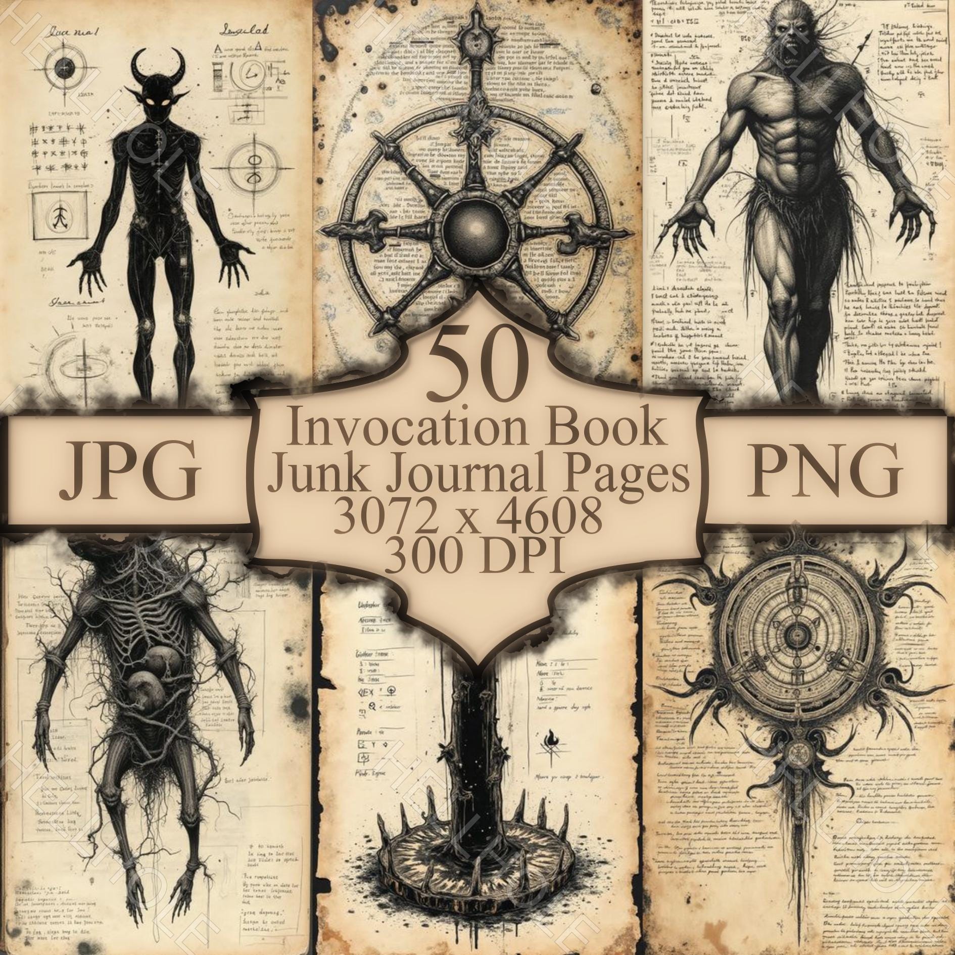 Occult Journaling Pages: Ancient Ritual Symbols, Esoteric Diagrams (PDF ...