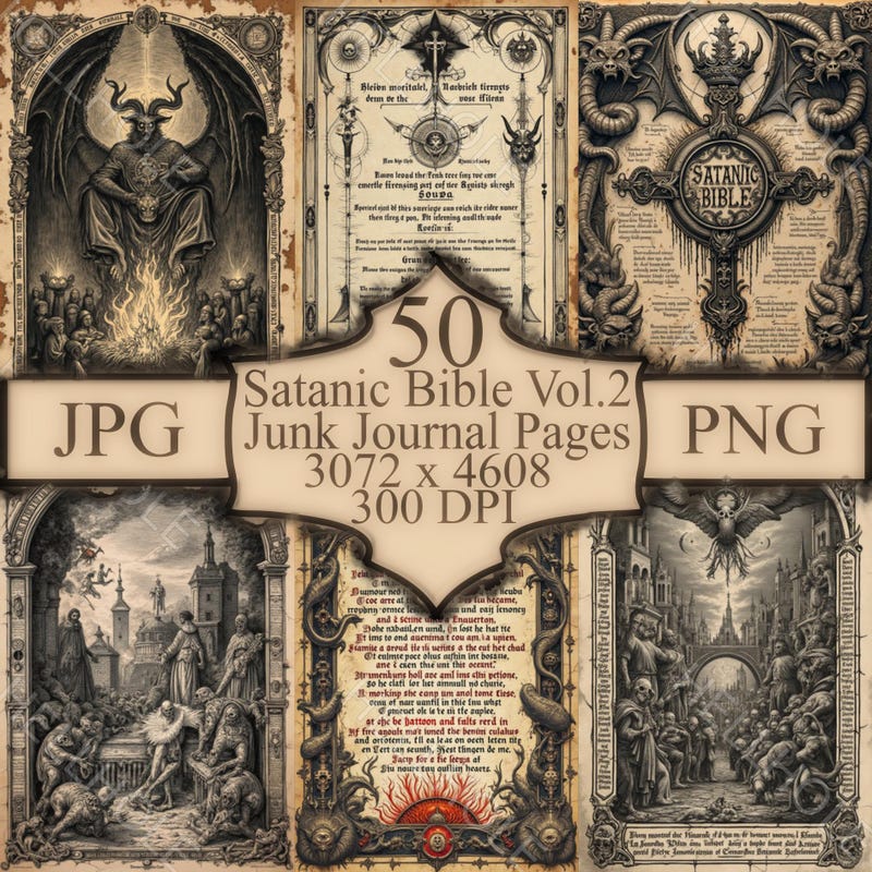 Satanic Vintage Wall Art - Etsy