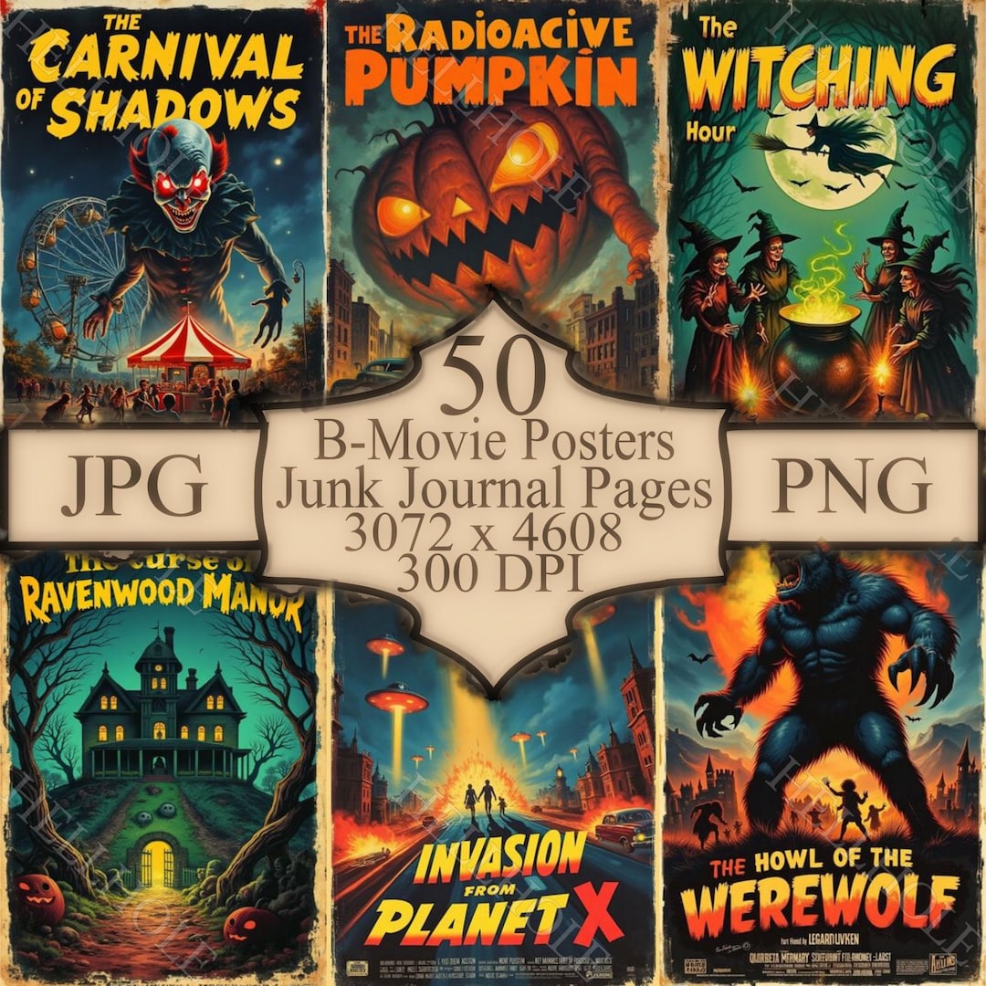 Retro B-movie Horror Sci-fi Posters: 50 Vintage Cult Film Designs ...