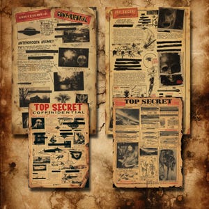 Top Secret Document Art Pack: 50 Classified Designs for Mystery Crafts ...