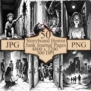 Dark Storyboard Drawing Pack 50 Scary Horror Sketches for Writers and ...