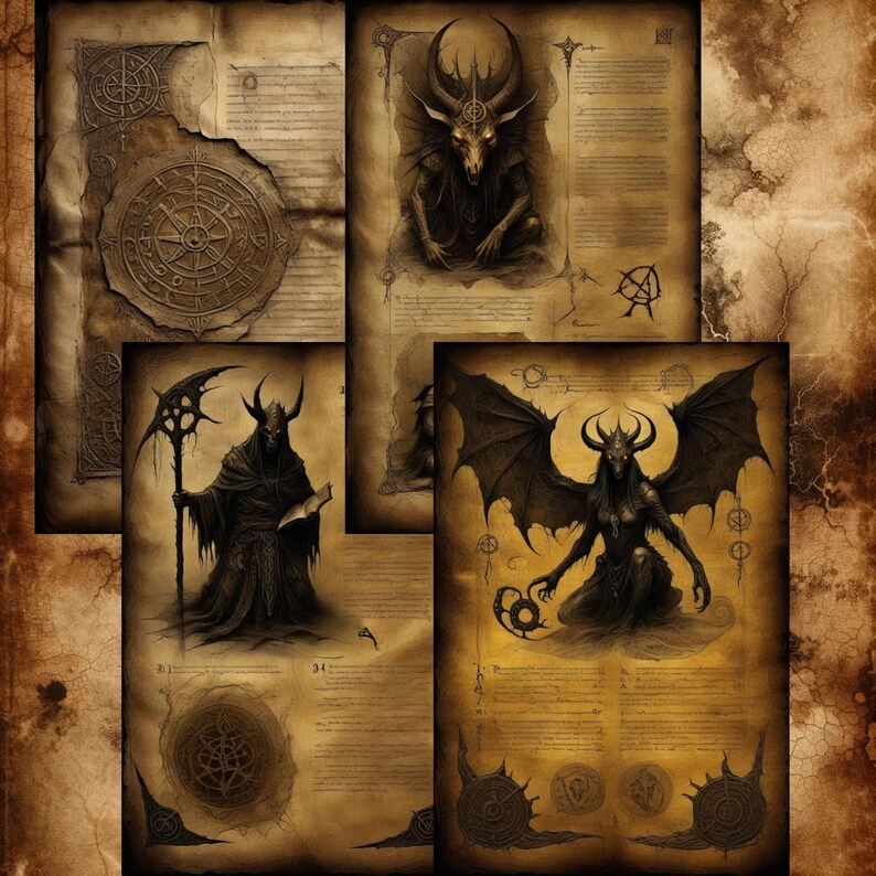 Spellbook Digital Art Pack, 50 Mystical Illustrations for Junk Journals ...