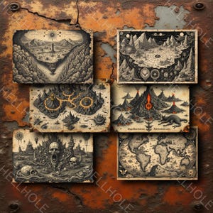 Fantasy Map Art Bundle 50 Antique Printable RPG Maps for Dnd ...