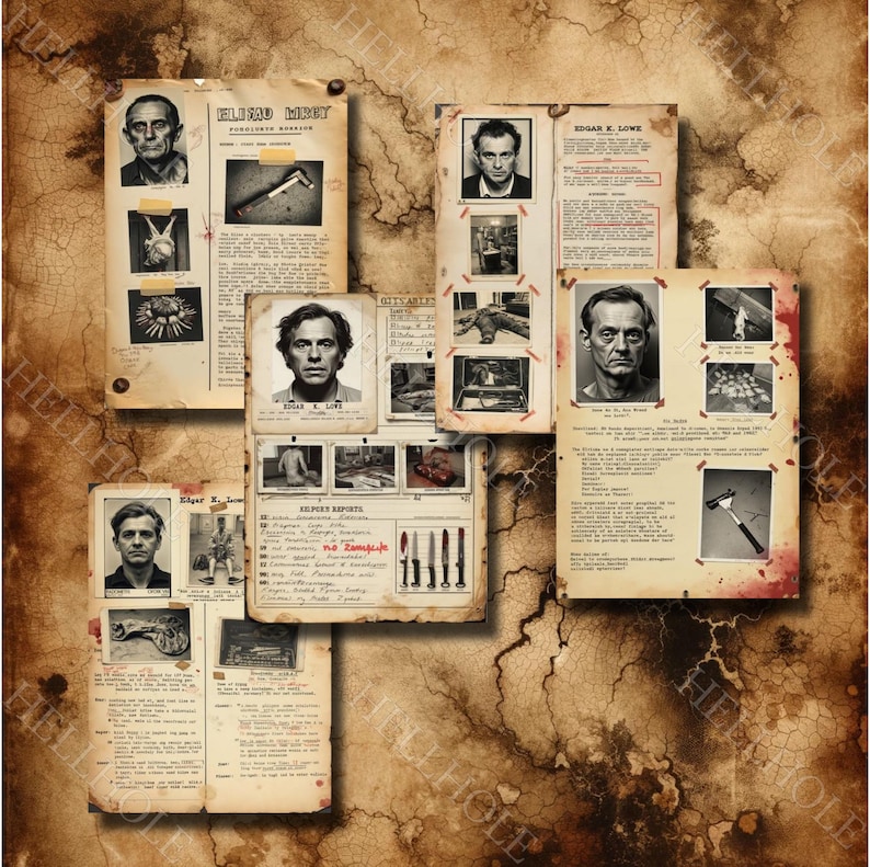 Vintage Police Case File Pack: 50 Crime Scene Reports (digital Download ...
