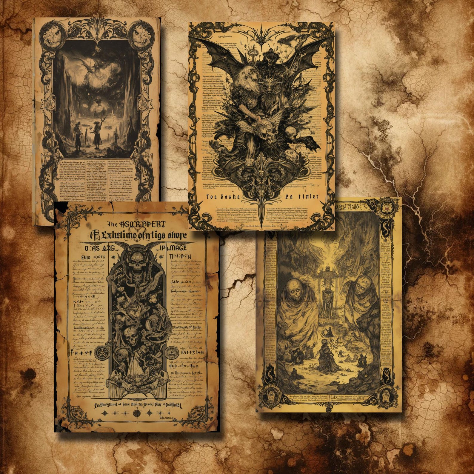 Satanic Bible Art: 50 Sinister Illustrations for Gothic Journals ...