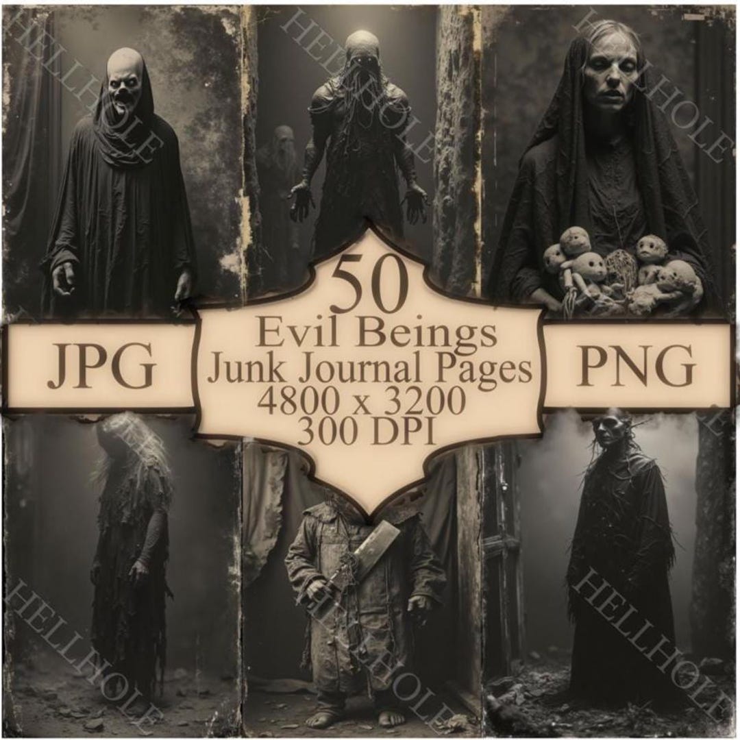 Antique Horror Photo Bundle With 50 Disturbing Images of Evil People ...