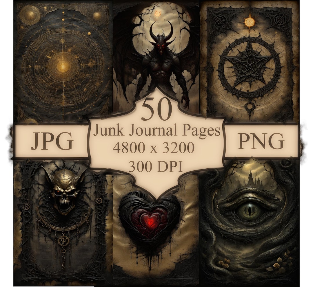 Magical Book Cover Art Pack, 50 Digital Illustrations for Spellbooks ...