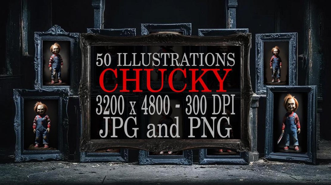 Chucky Wall Art Set Horror Movie Art Prints Featuring Killer Doll ...