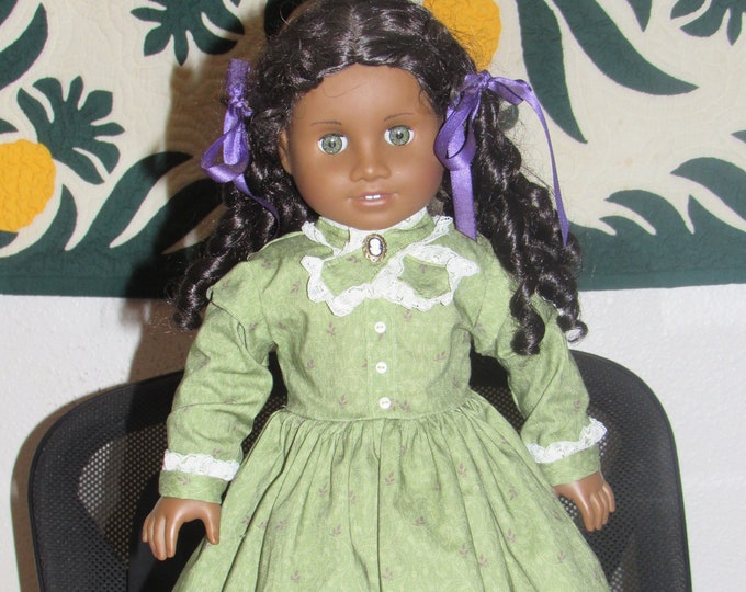 Mid 1800s Civil War Era Historical Dress For Cecile Marie Grace 18 Inch