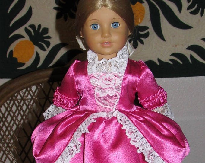 Colonial Gala Gown and Pinner Cap for American Girl Felicity or ...