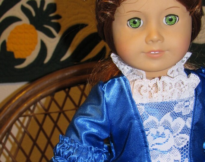 Colonial Gala Gown and Pinner Cap for American Girl Felicity or ...