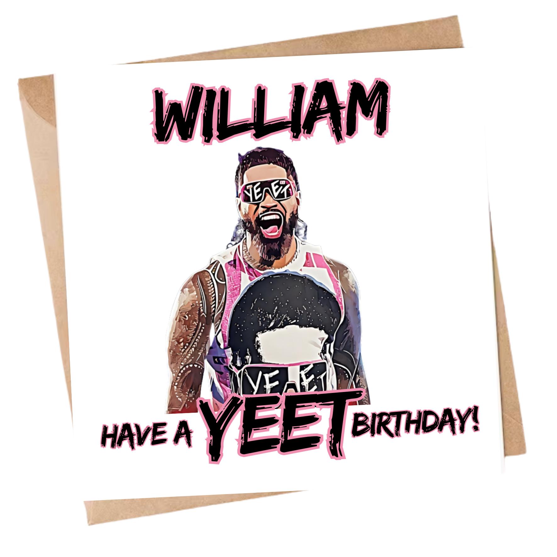 Jey Uso Birthday Card Personalised WWE Card, Jey Uso Card, WWE Fan Card ...