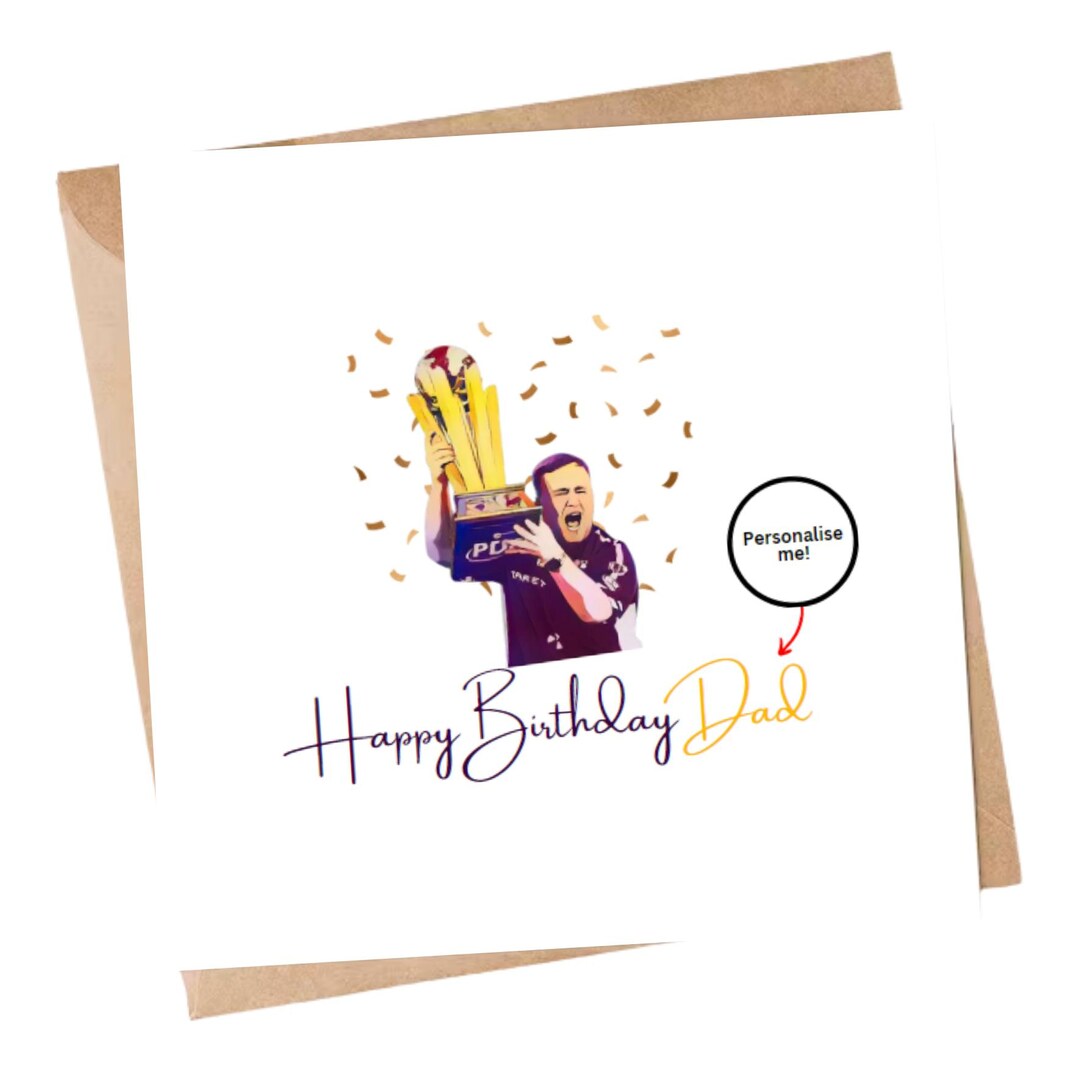 Luke Littler Personalised Birthday Card Custom Darts Card, Littler ...