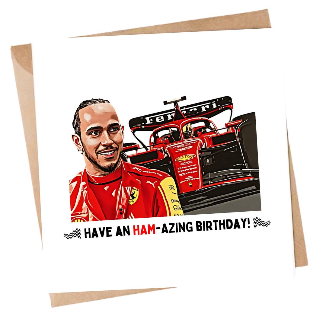 Lewis Hamilton Birthday Card F1 Birthday Card, Formula 1 Birthday Card ...