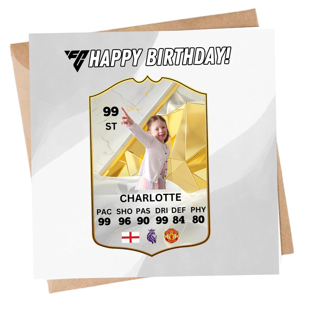 Ultimate Team Birthday Card FC25 Card, Personalised FC25 Birthday Card ...