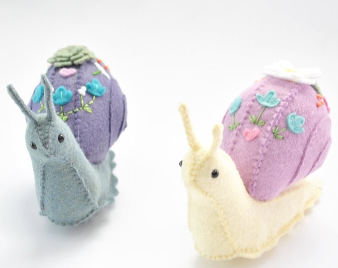 DIY Snail Plush Sewing Pattern & SVG Cut Files, Hand Stitching and ...