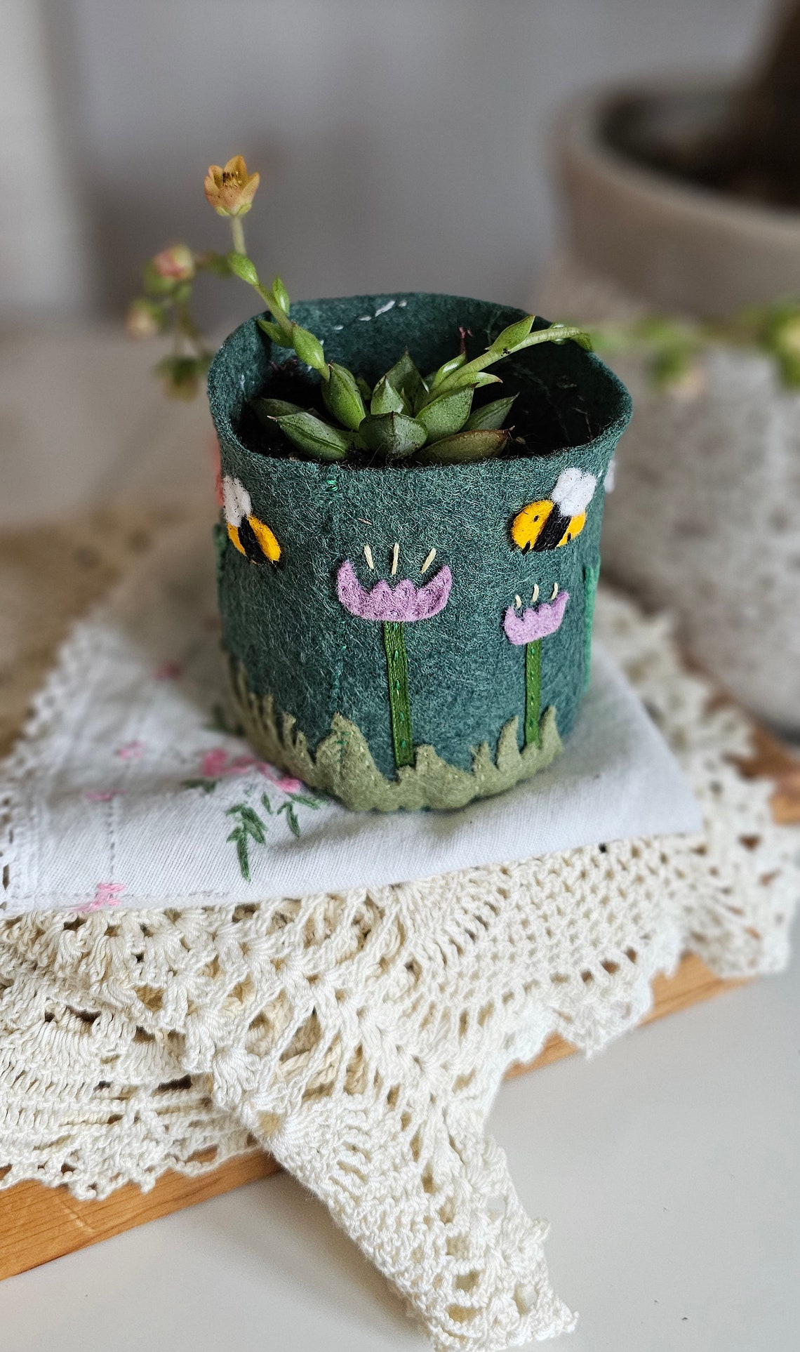 DIY Felt Flower Pot SVG & PDF Sewing Pattern - Etsy