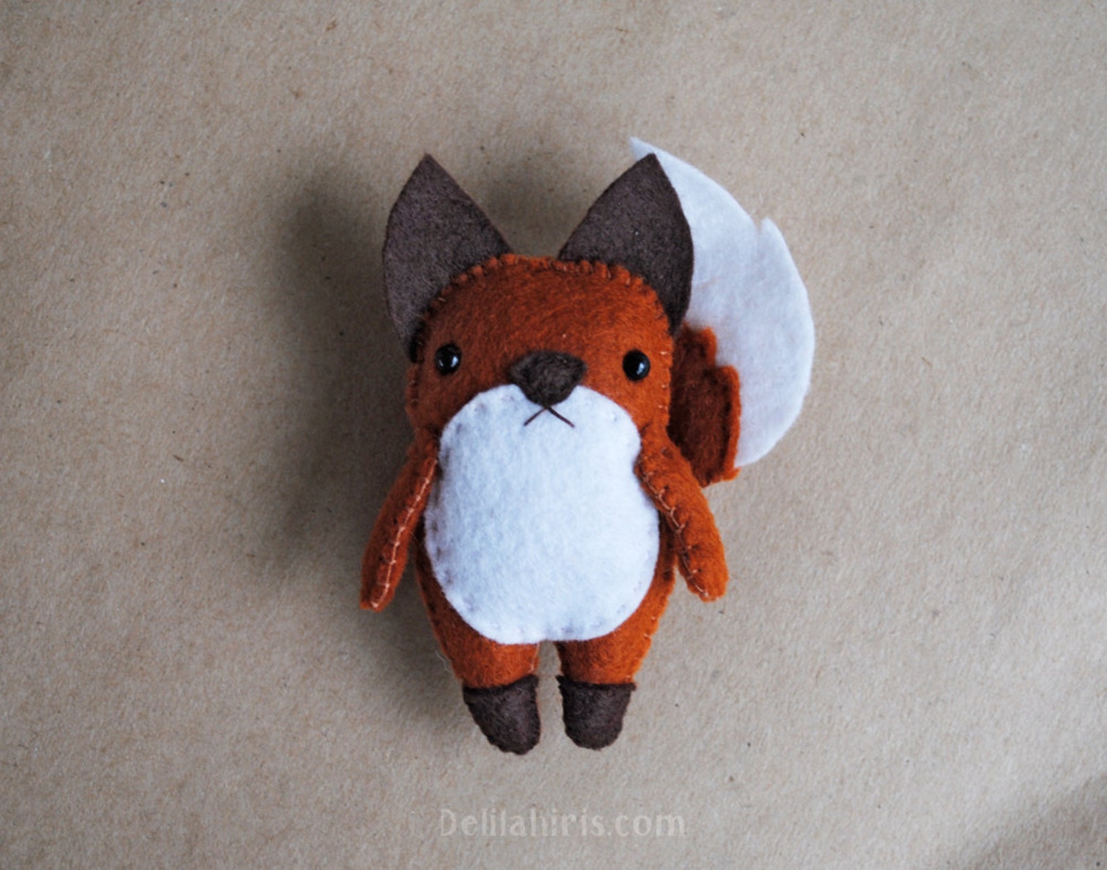 Woodland Fox Felt Ornament Pattern * Printable Sewing Pattern Felt Fox ...