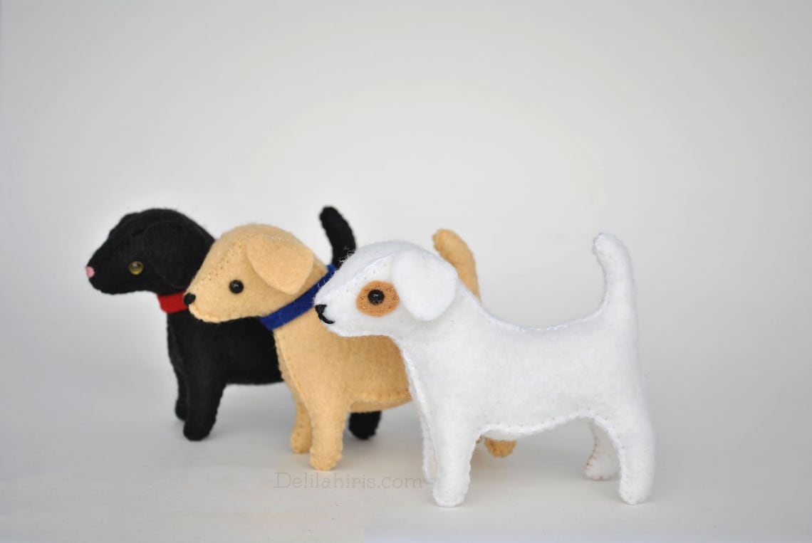 Felt Dog Sewing Pattern PDF & SVG. Make Your Own Felt Animal Toys ...