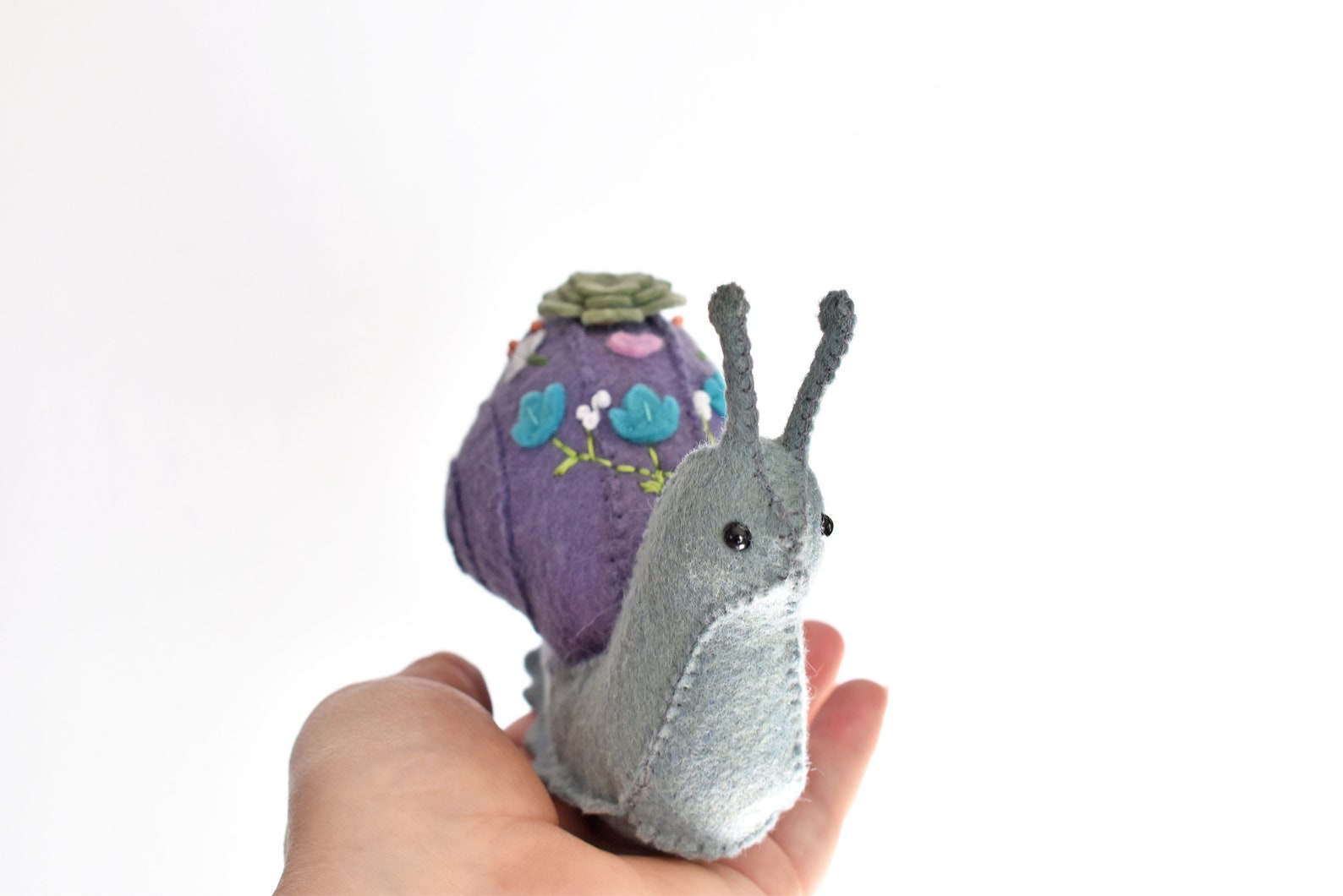 DIY Felt Snail Sewing Kit Make Your Own Succulent Snail | Etsy