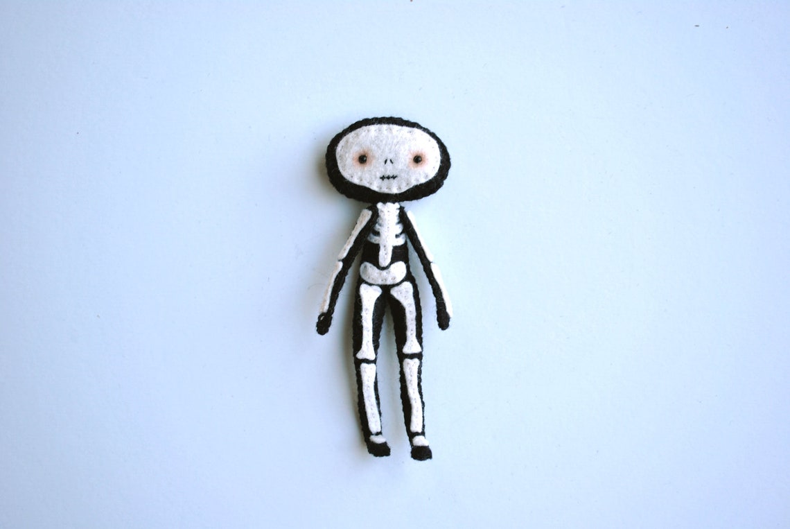 Halloween Skeleton Doll Sewing Pattern PDF & SVG Bundle - Etsy