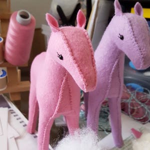 Stuffed Unicorn Sewing Patterns for Momma and Baby Set DIY Felt Animals ...