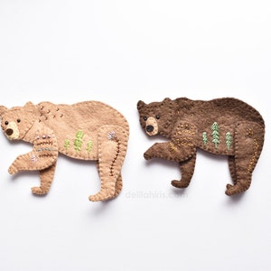 Woodland Bear Felt Ornament Sewing Pattern PDF & SVG - Etsy
