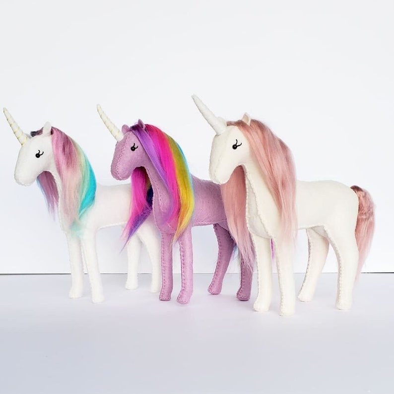 Stuffed Unicorn Pattern SVG PDF Felt Animal Sewing Pattern - Etsy