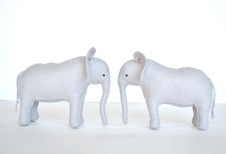 Felt Elephant Stuffed Animal Pattern PDF and SVG Download - DIY Hand ...
