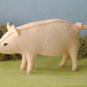 Felt Pig Stuffed Animal Sewing Pattern PDF & SVG DIY Tutorial - Etsy