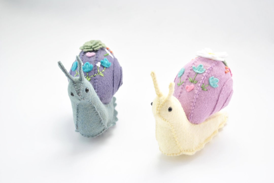 DIY Snail Plush Sewing Pattern & SVG Cut Files, Hand Stitching and ...