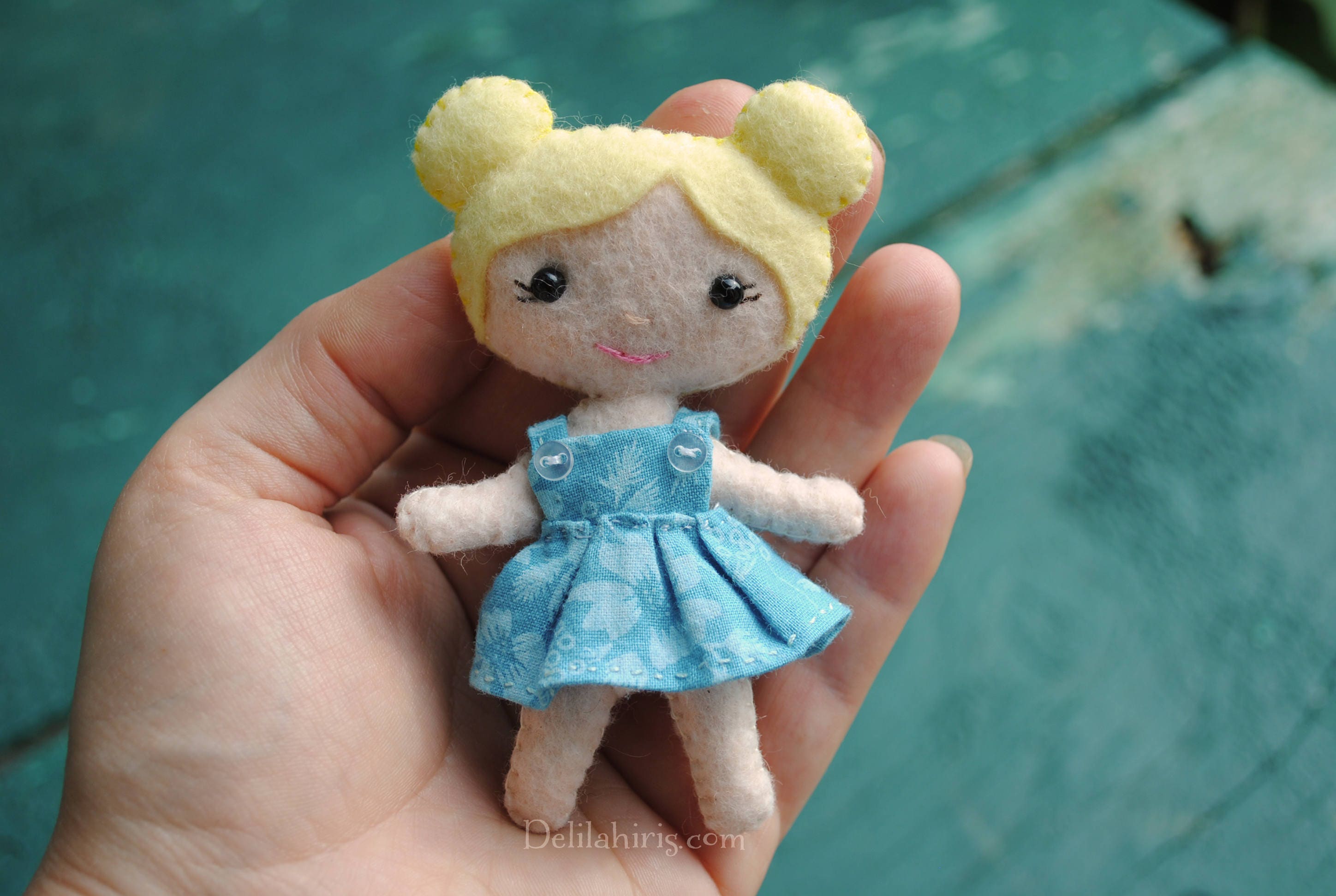 Felt Doll Sewing Pattern PDF Printable Dollhouse Doll 4 | Etsy