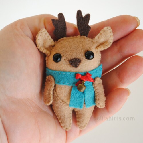 Reindeer Felt Ornament Pattern Printable Sewing Pattern Cute - Etsy